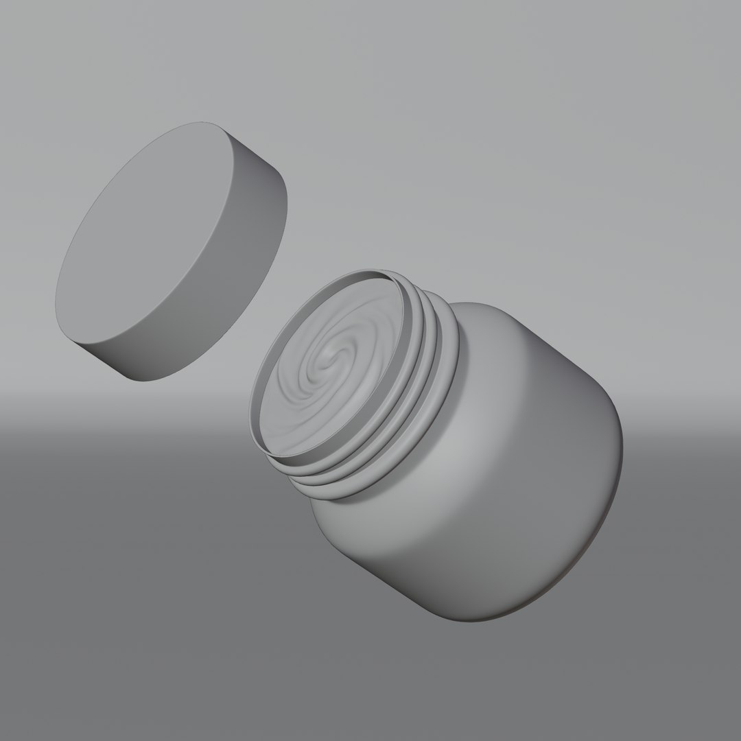 3D Cream Jar 10 Model - TurboSquid 1962763