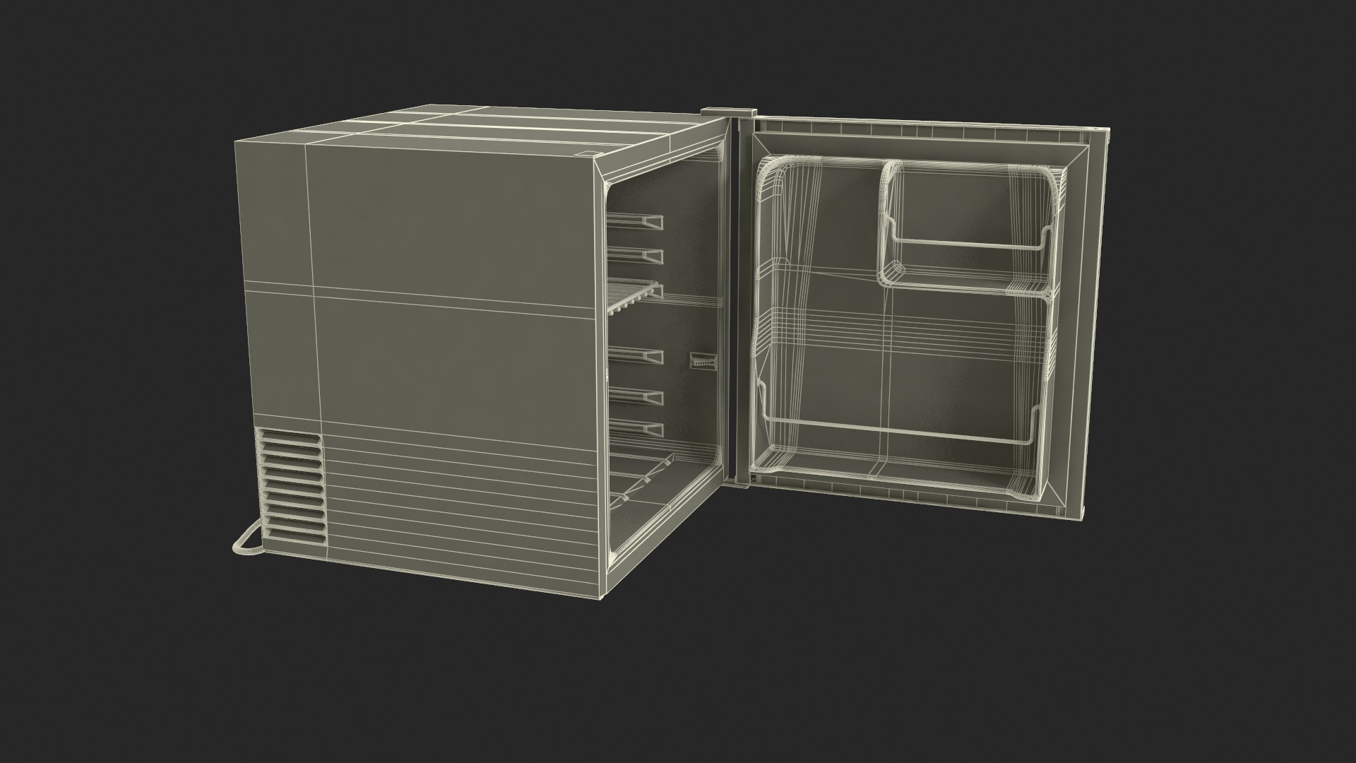 3D Model Single Door Mini Fridge - TurboSquid 2140585