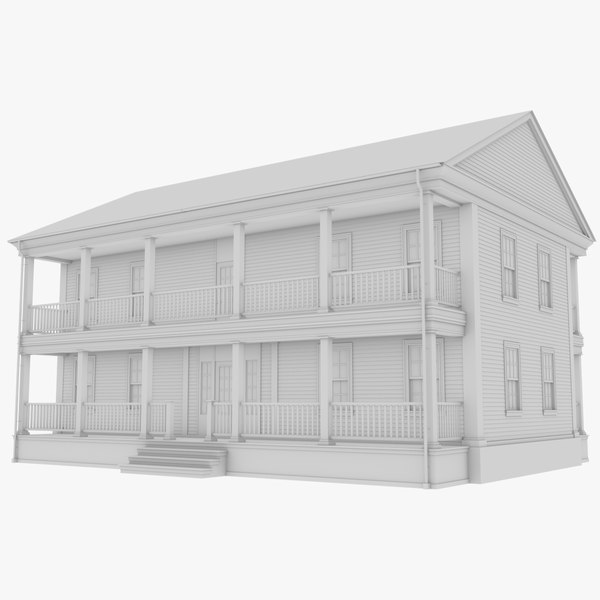 Colonial House 3D Models for Download | TurboSquid