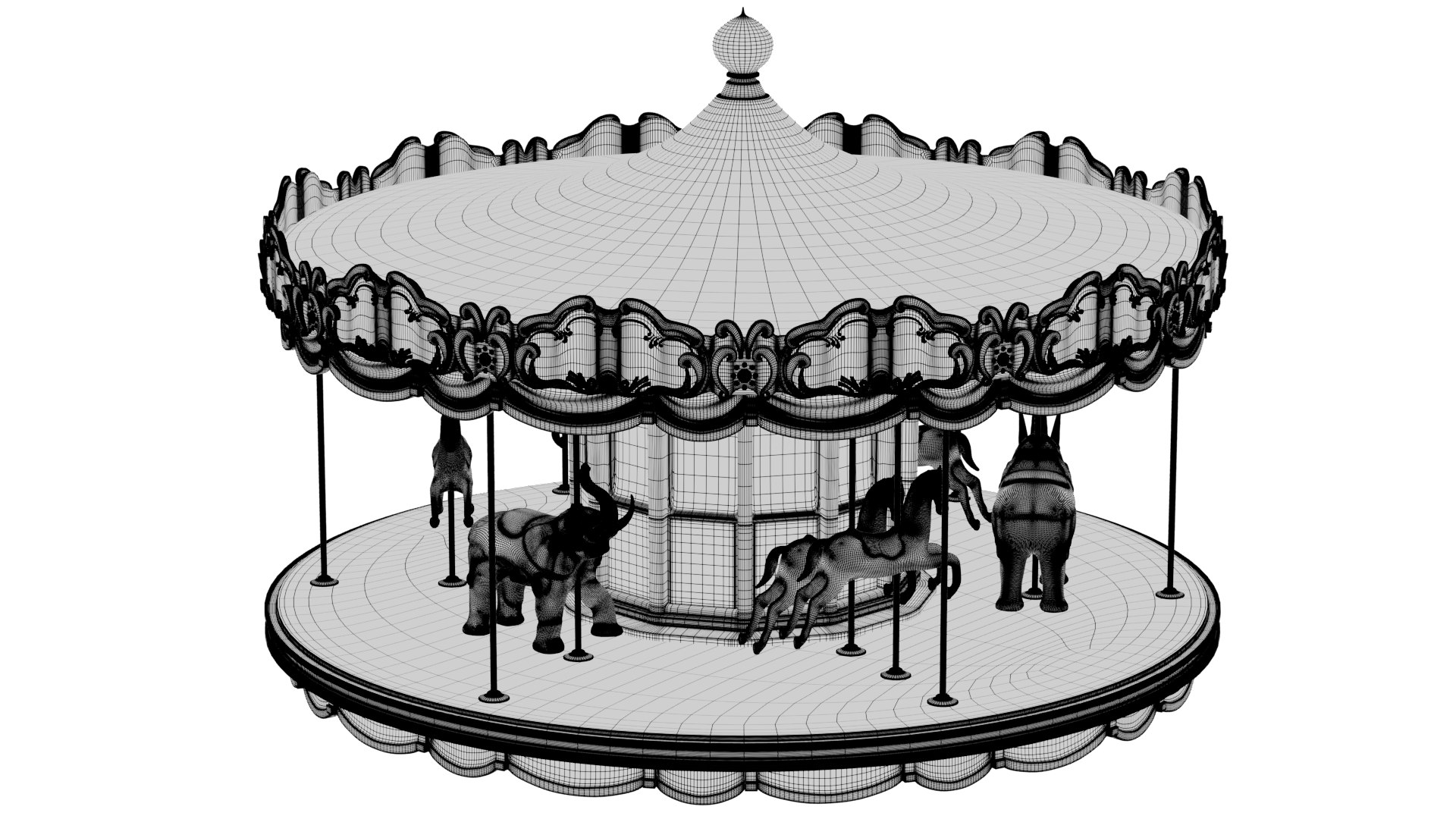 3D Carousel - Fun Fair - TurboSquid 2219976