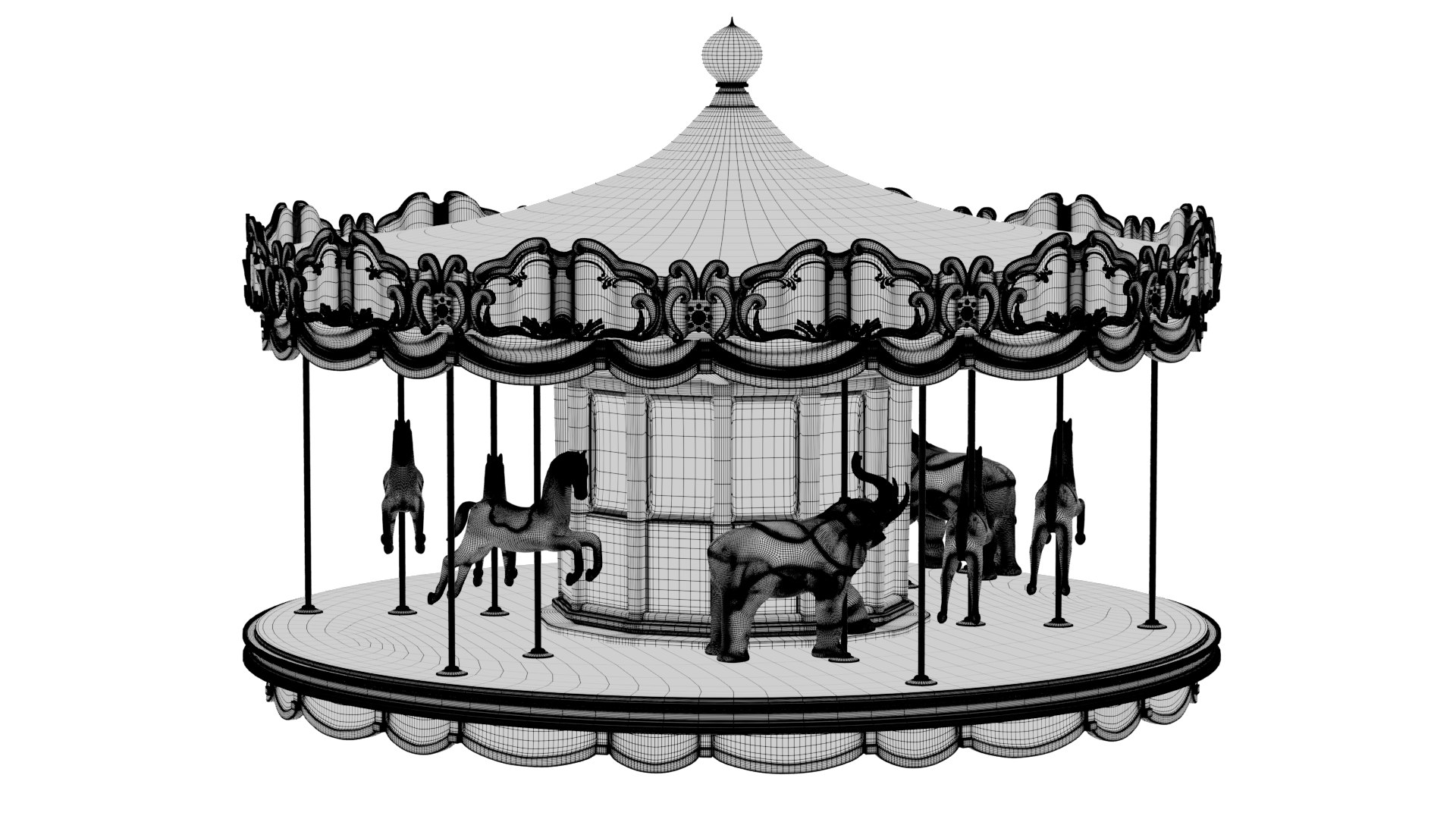 3D Carousel - Fun Fair - TurboSquid 2219976