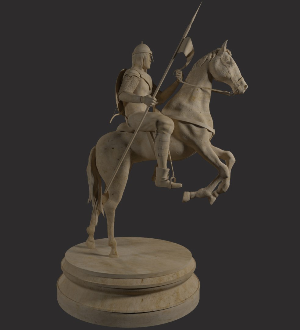 3D Cavalry Statue - TurboSquid 1245632