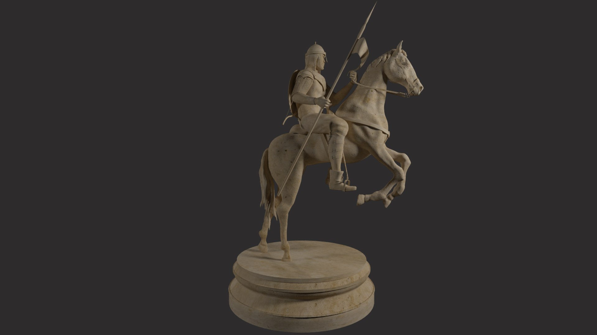 3D Cavalry Statue - TurboSquid 1245632