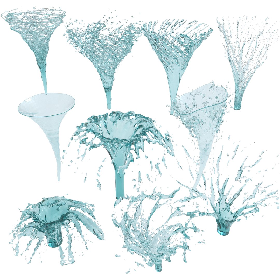 3D 10 Water Splash Vol 8 Model - TurboSquid 2282673