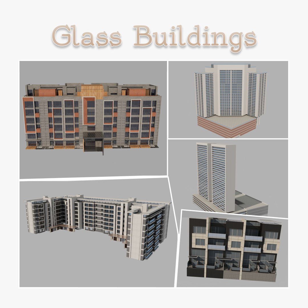 3D Glass Building Exterior Model - TurboSquid 2170210