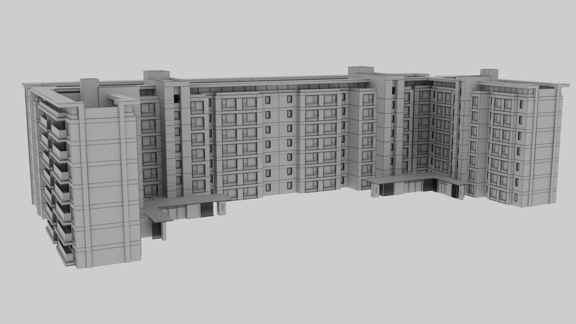 3D Glass Building Exterior Model - TurboSquid 2170210