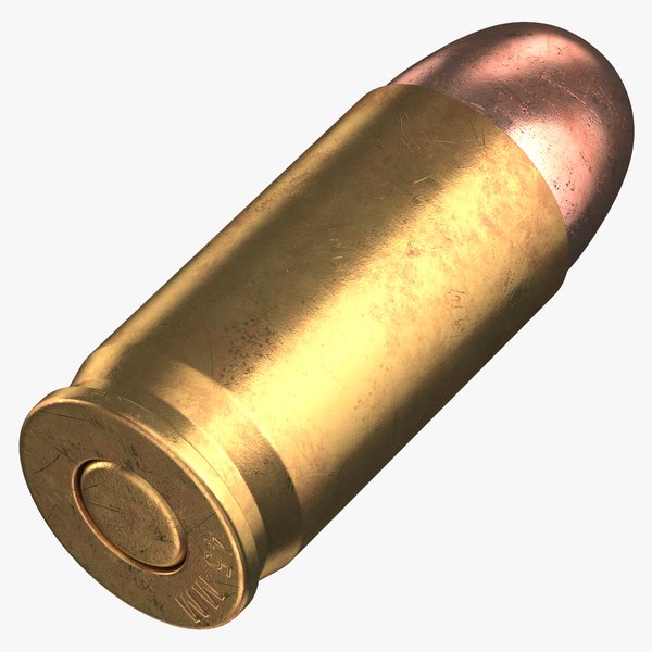 3D bullet 45 mm laying - TurboSquid 1366742