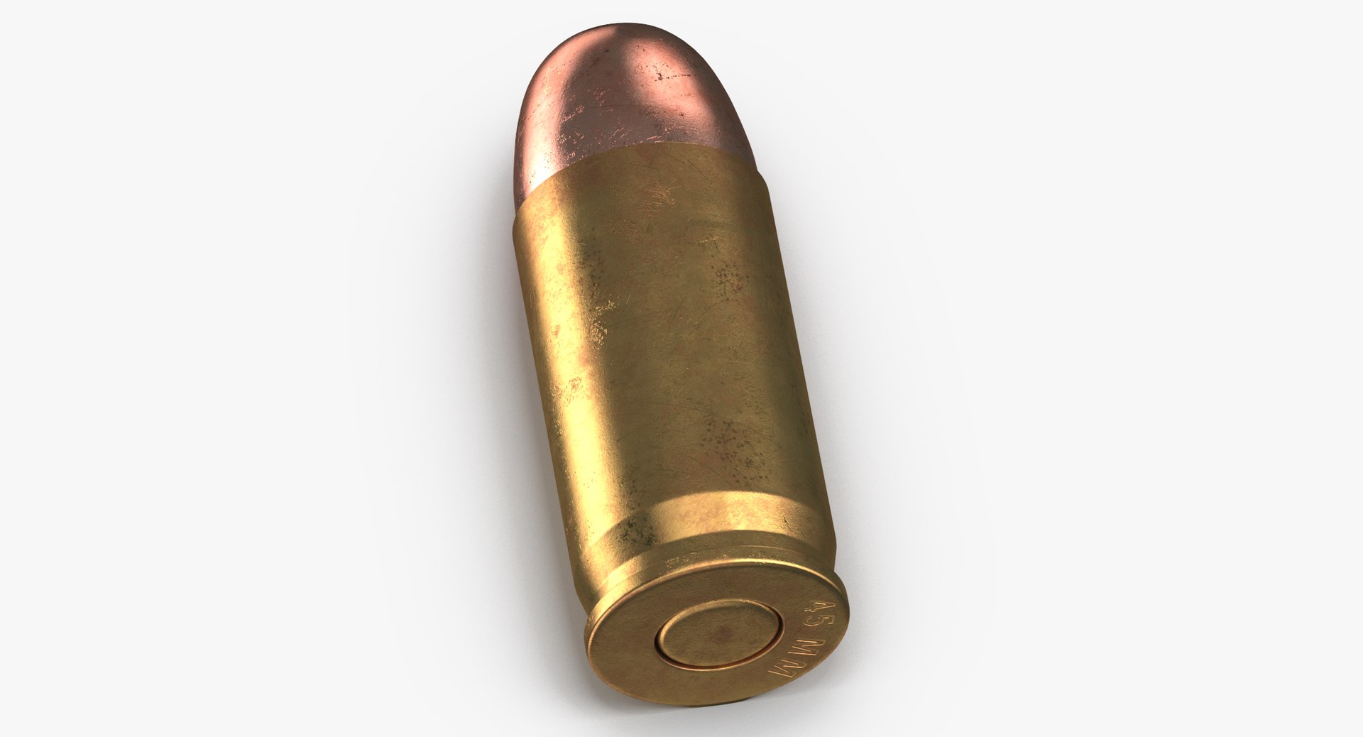3D bullet 45 mm laying - TurboSquid 1366742