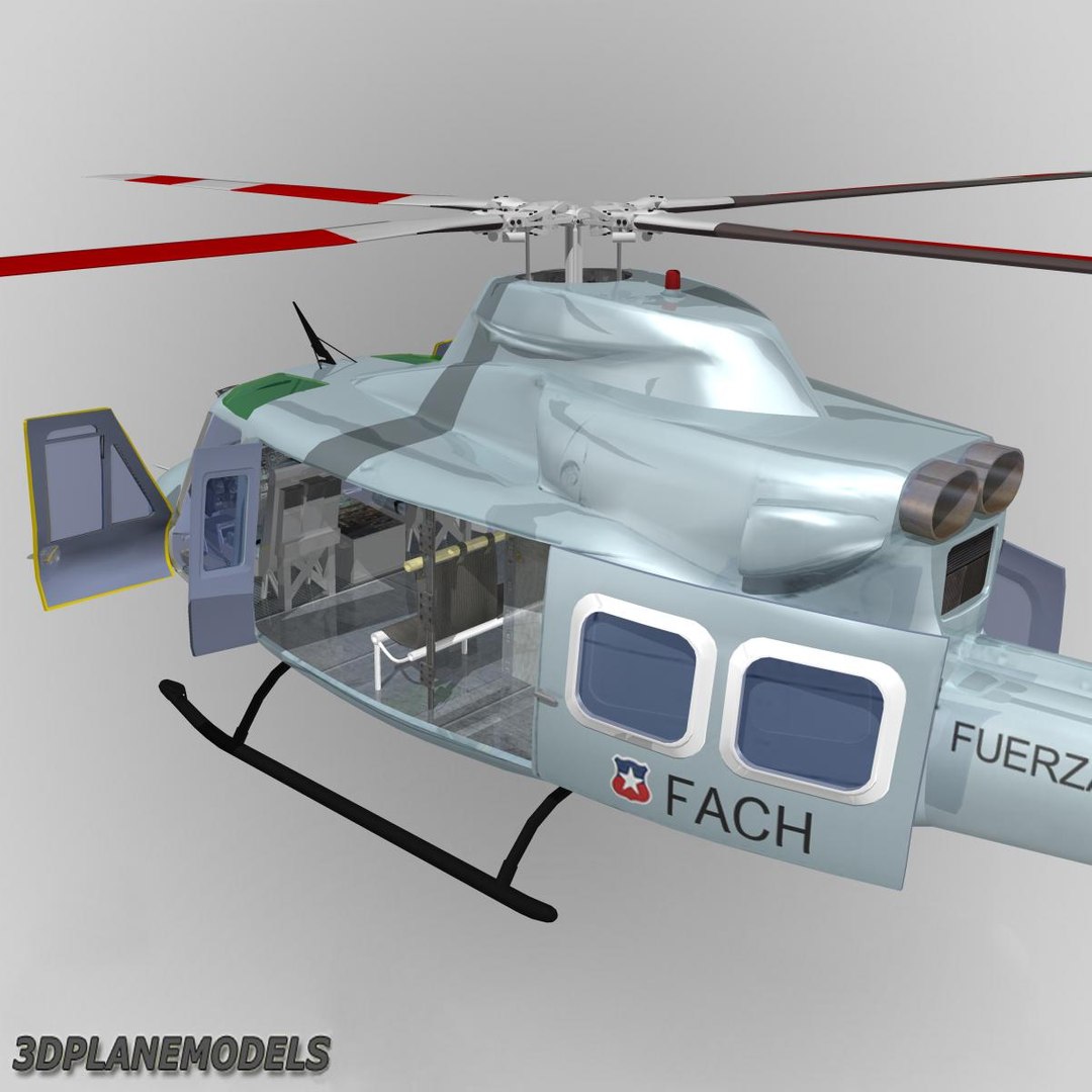 Bell 412 Helicopter Animation 3d Max