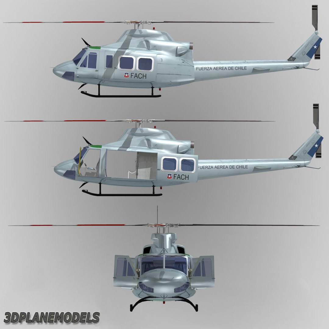 Bell 412 Helicopter Animation 3d Max
