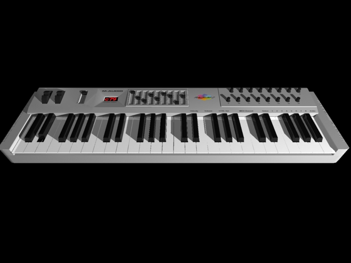 3d model midi keyboard