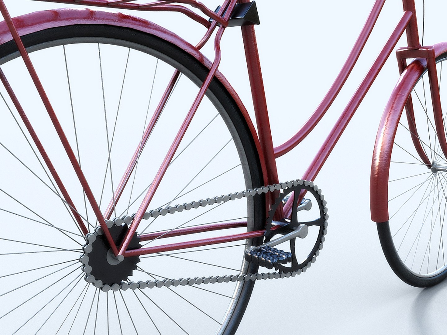 3d Old Bicycle Model