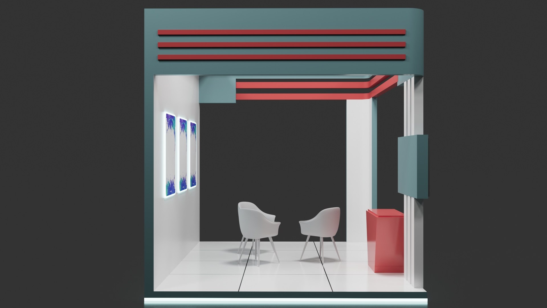 Free Exhibition Booth 3D Model - TurboSquid 2221669
