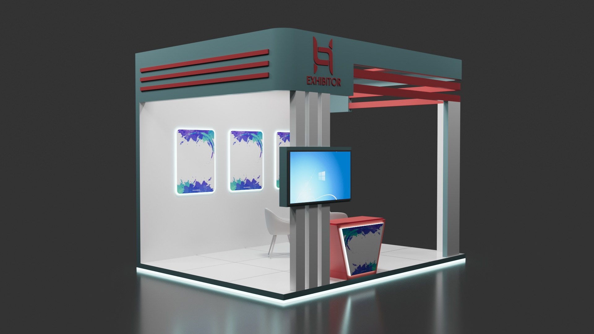 Free Exhibition Booth 3D Model - TurboSquid 2221669