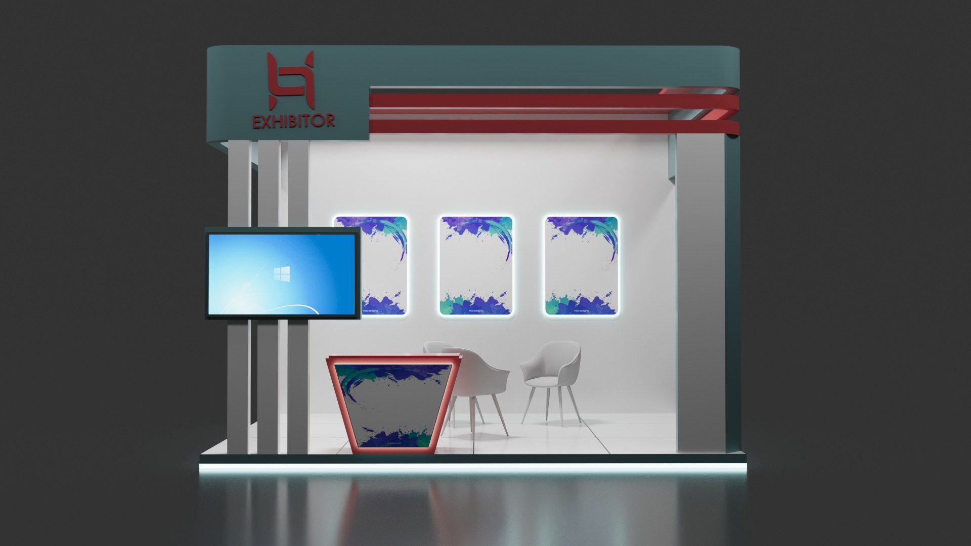 Free Exhibition Booth 3D Model - TurboSquid 2221669
