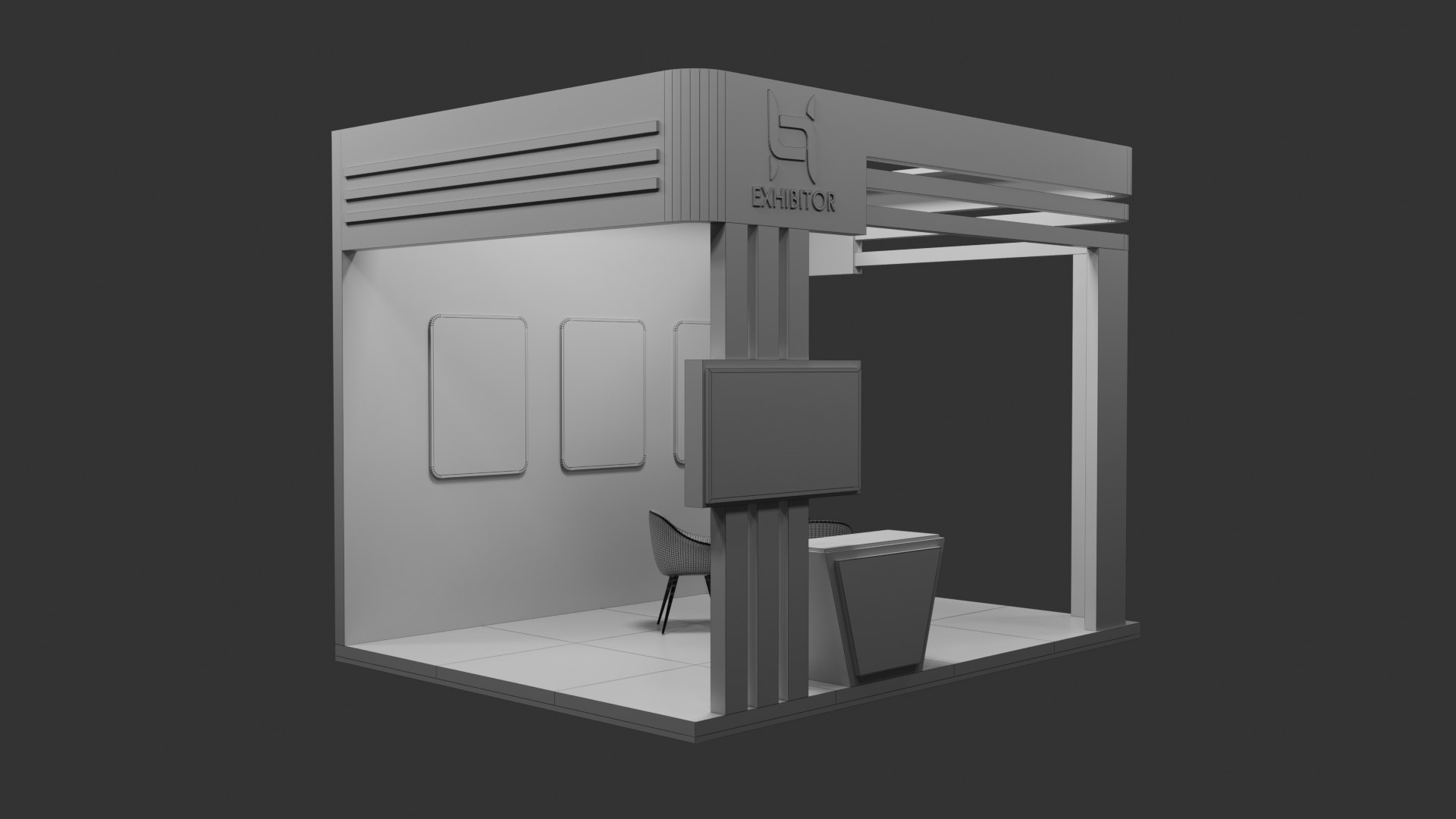 Free Exhibition Booth 3D Model - TurboSquid 2221669