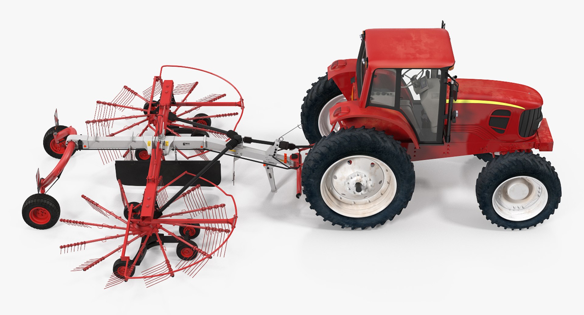 Tractor Twin Rotary Rake 3D Model - TurboSquid 1332839