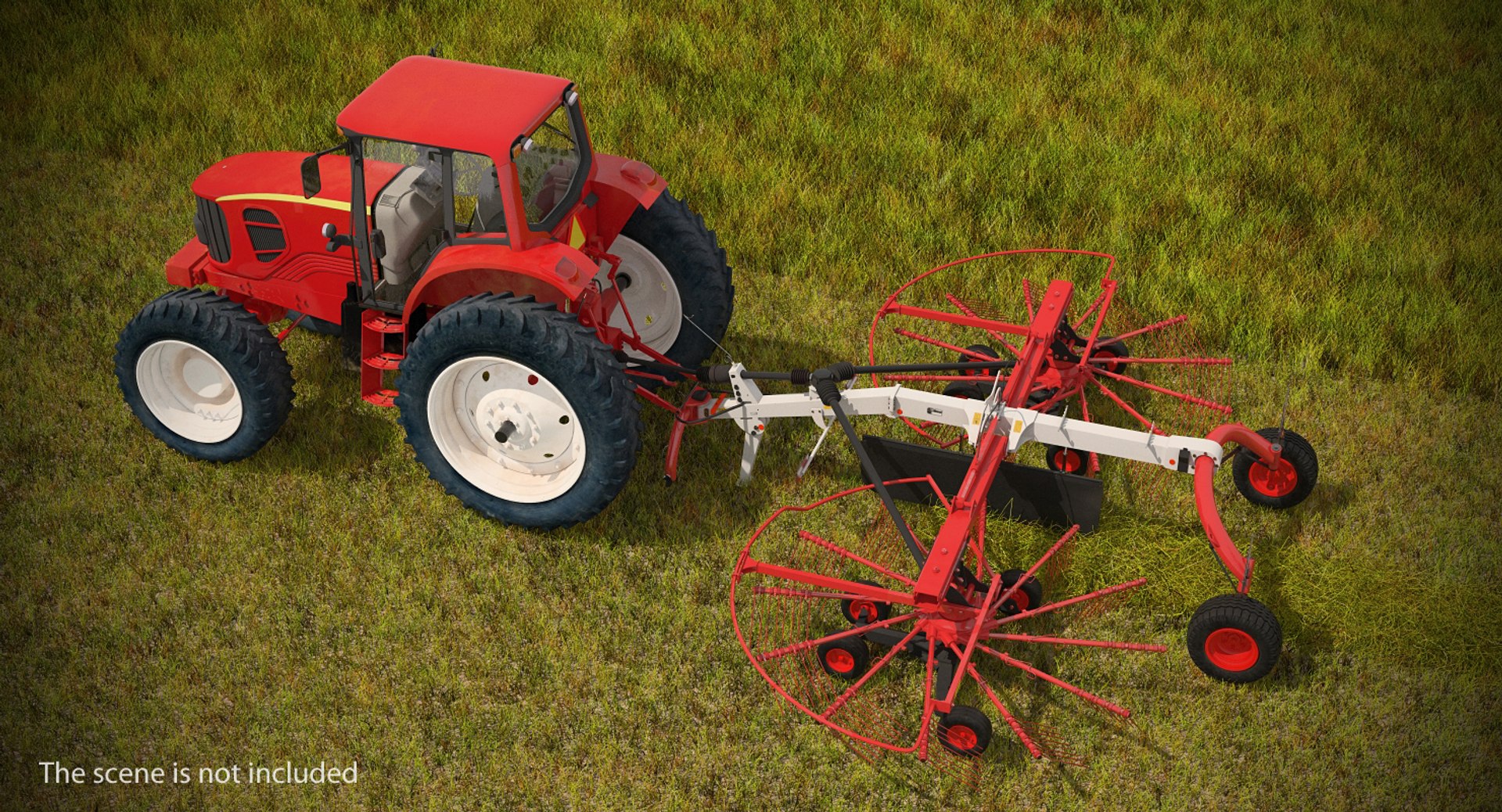 Tractor Twin Rotary Rake 3D Model - TurboSquid 1332839