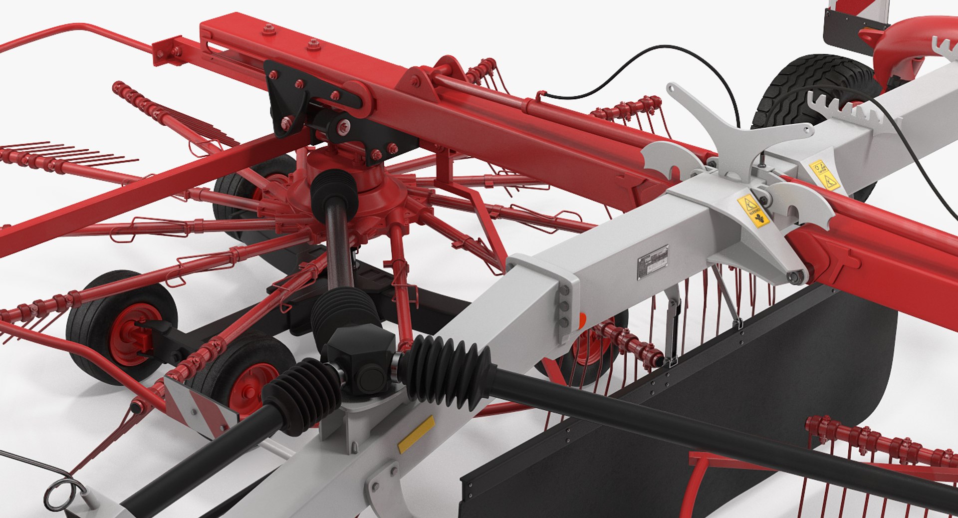 Tractor twin rotary rake 3D model - TurboSquid 1332839