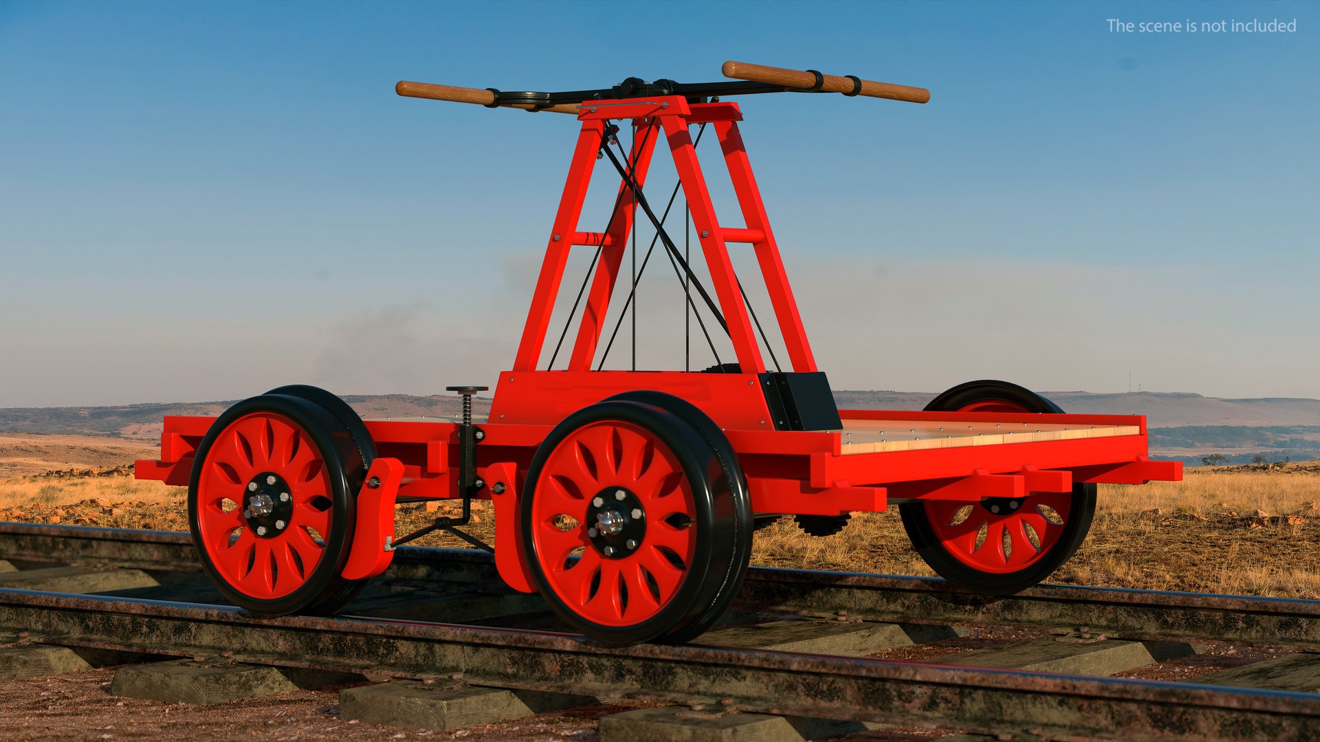 3D railway handcar rigged car - TurboSquid 1598463