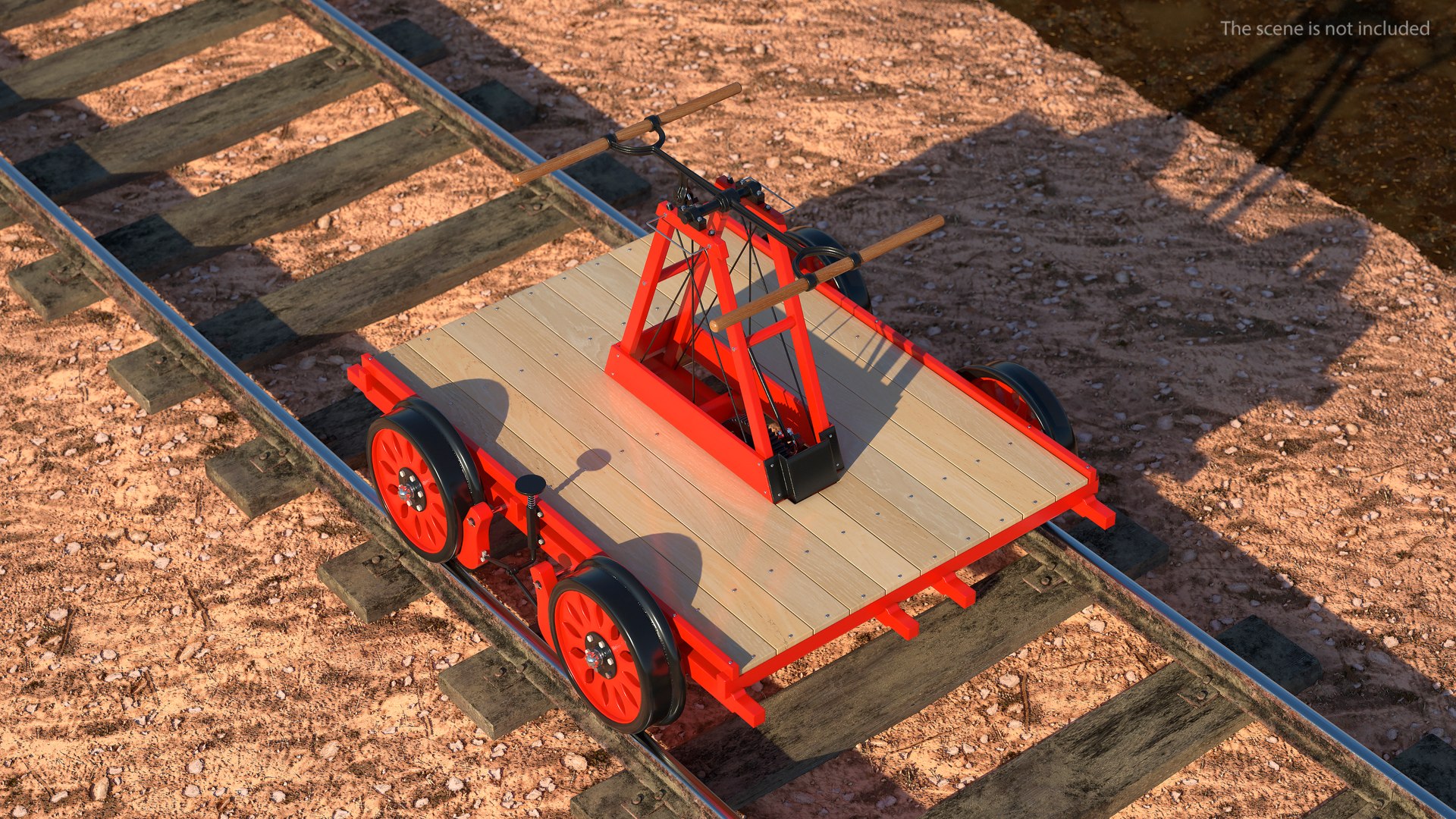 3D railway handcar rigged car - TurboSquid 1598463