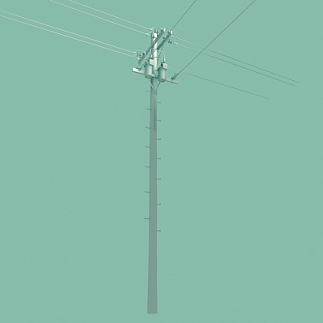 telephone pole 3d model