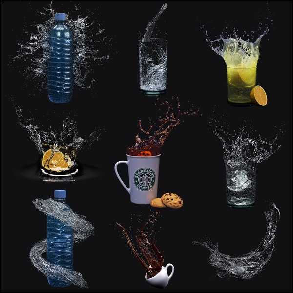 9 Water Splashes Collection 3D model - TurboSquid 2022859