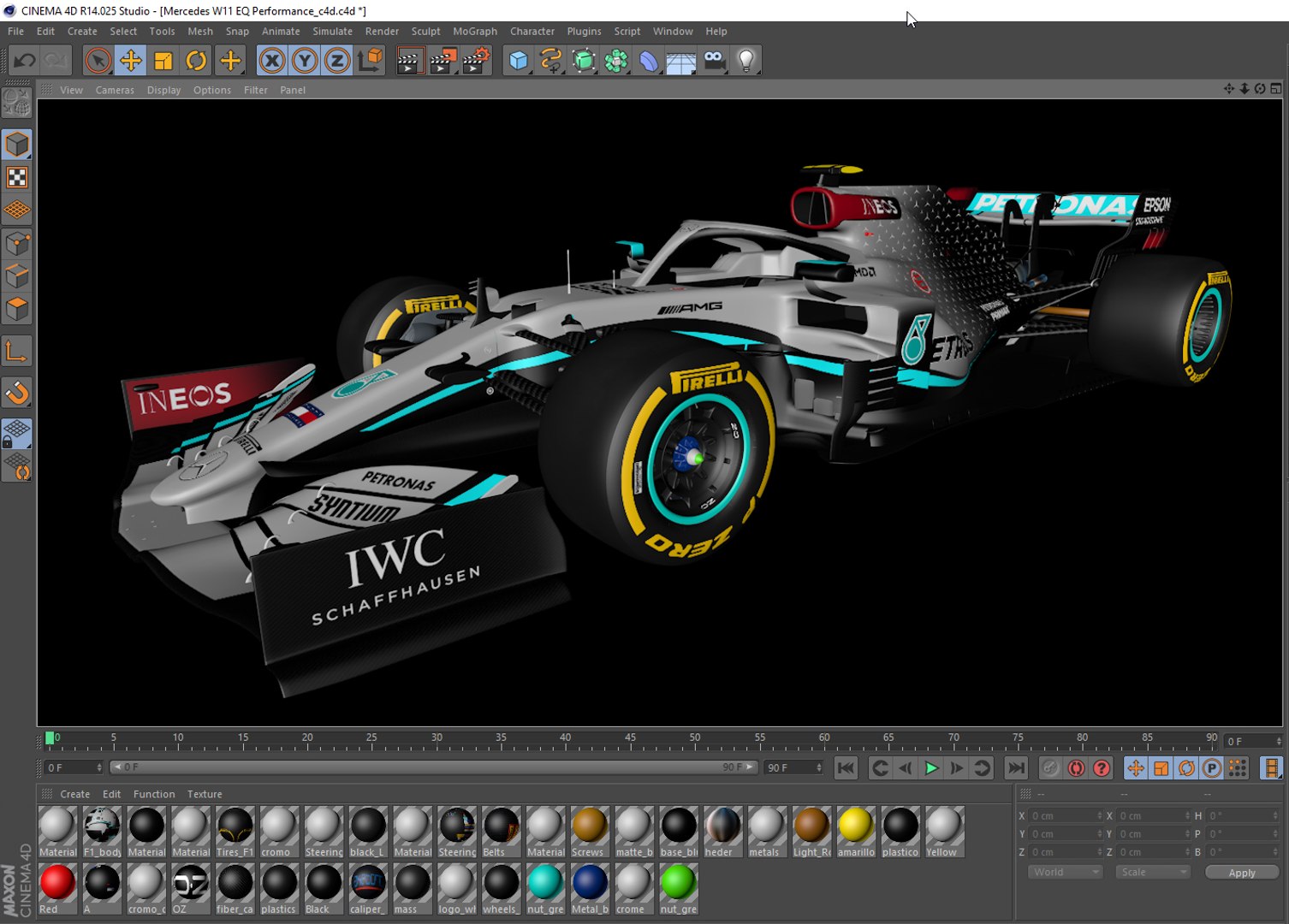3D 1 f1 mercedes - TurboSquid 1513800