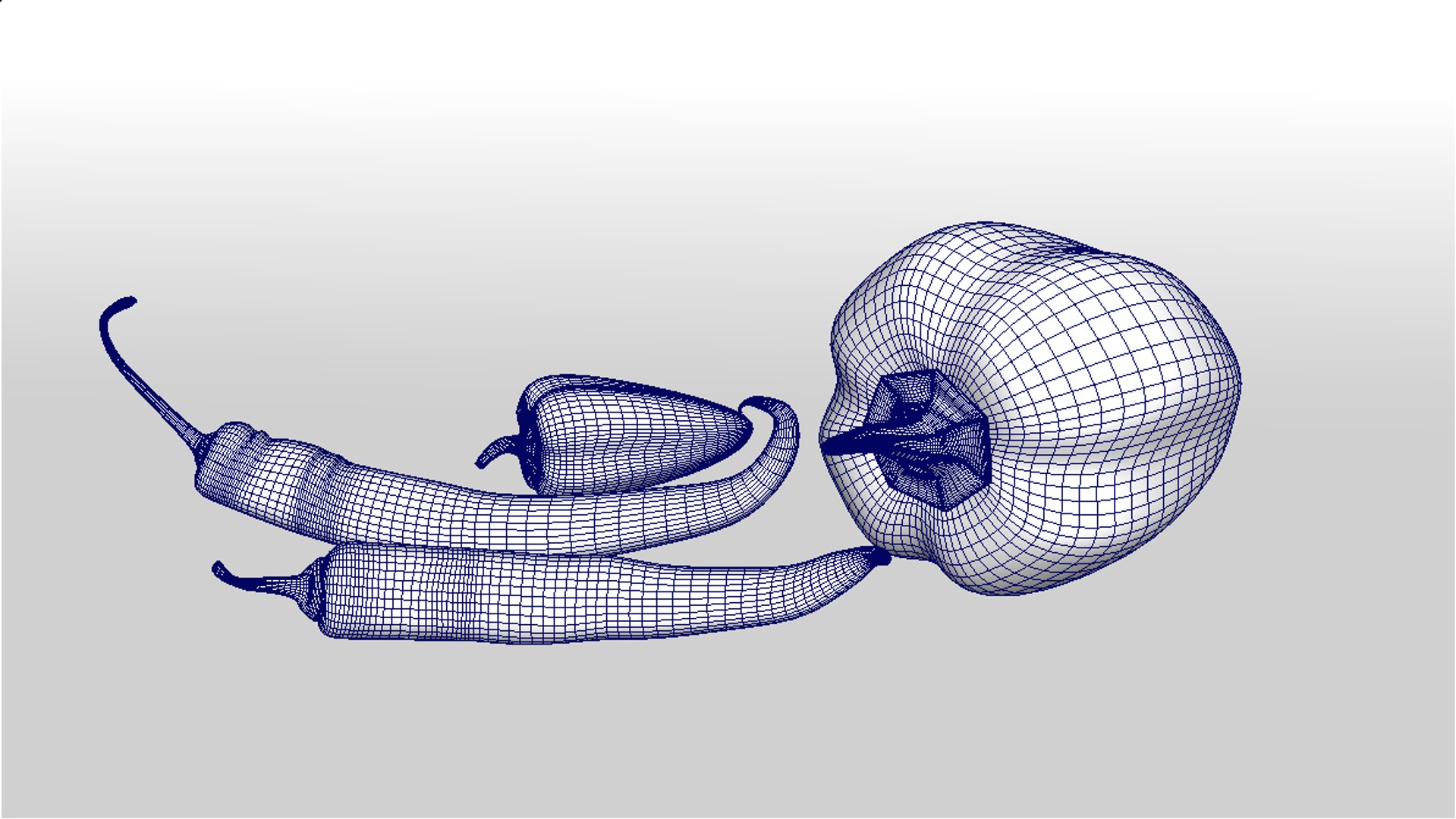 realistic peppers 3d model