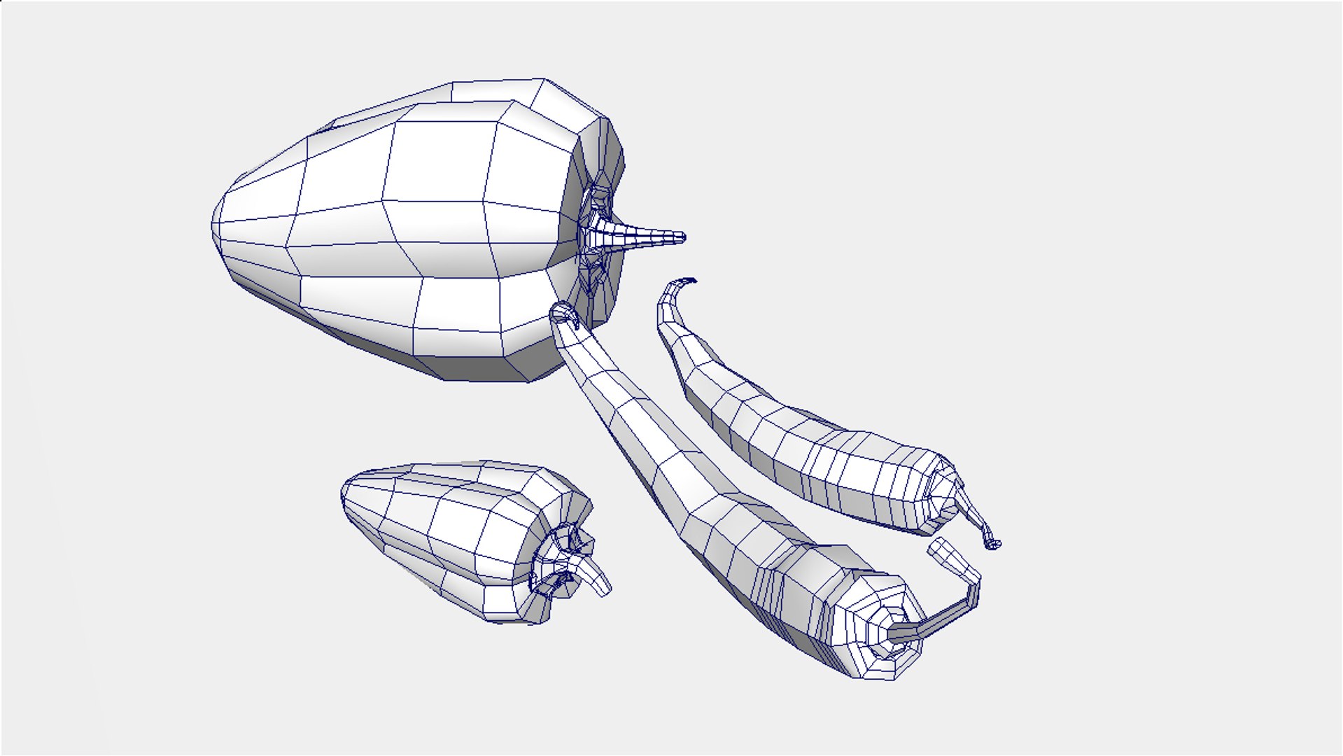 realistic peppers 3d model