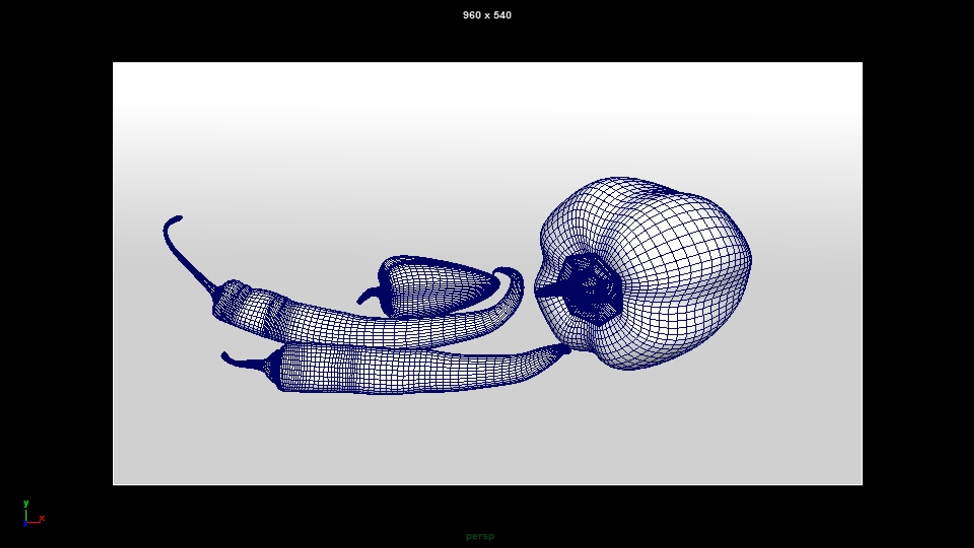 realistic peppers 3d model