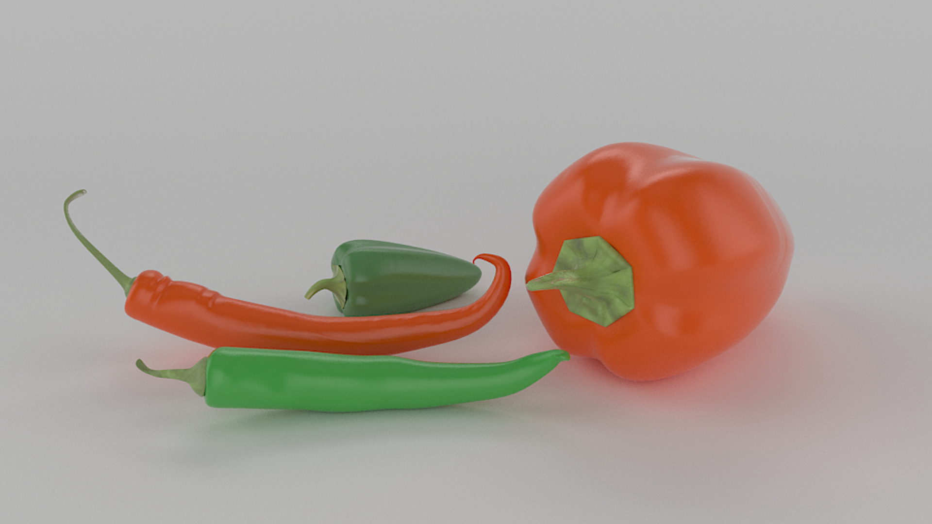 realistic peppers 3d model