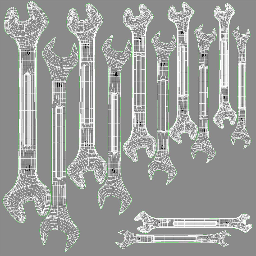 3D spanner set generic model - TurboSquid 1417658