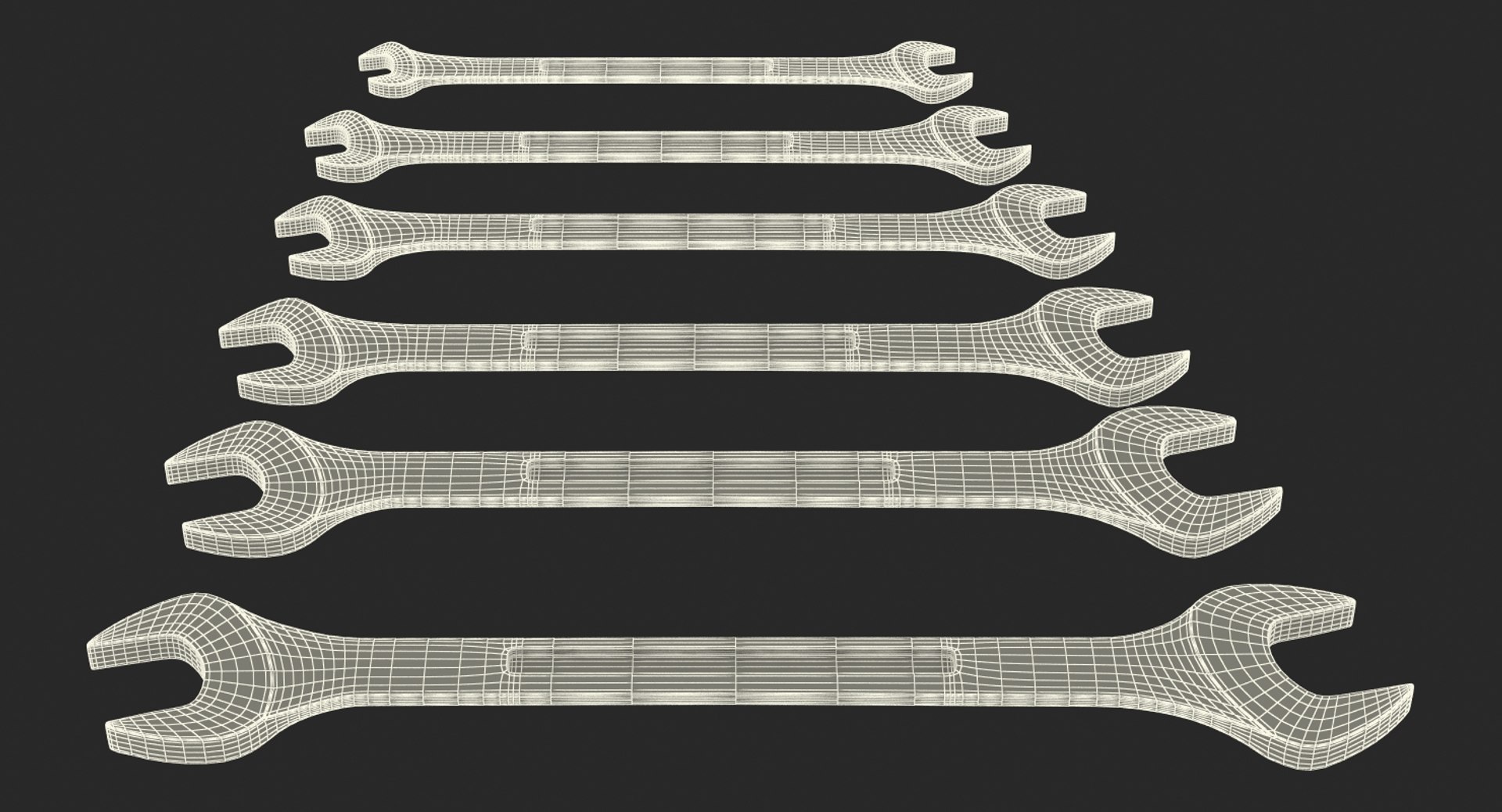 3D spanner set generic model - TurboSquid 1417658