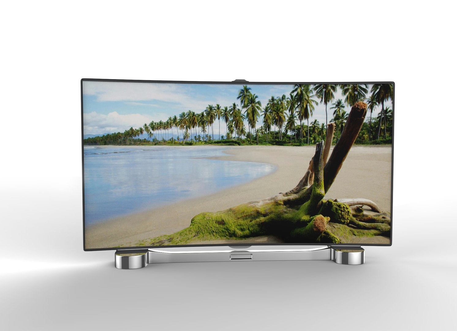 3d Model Of Generic Smart Tv Curved