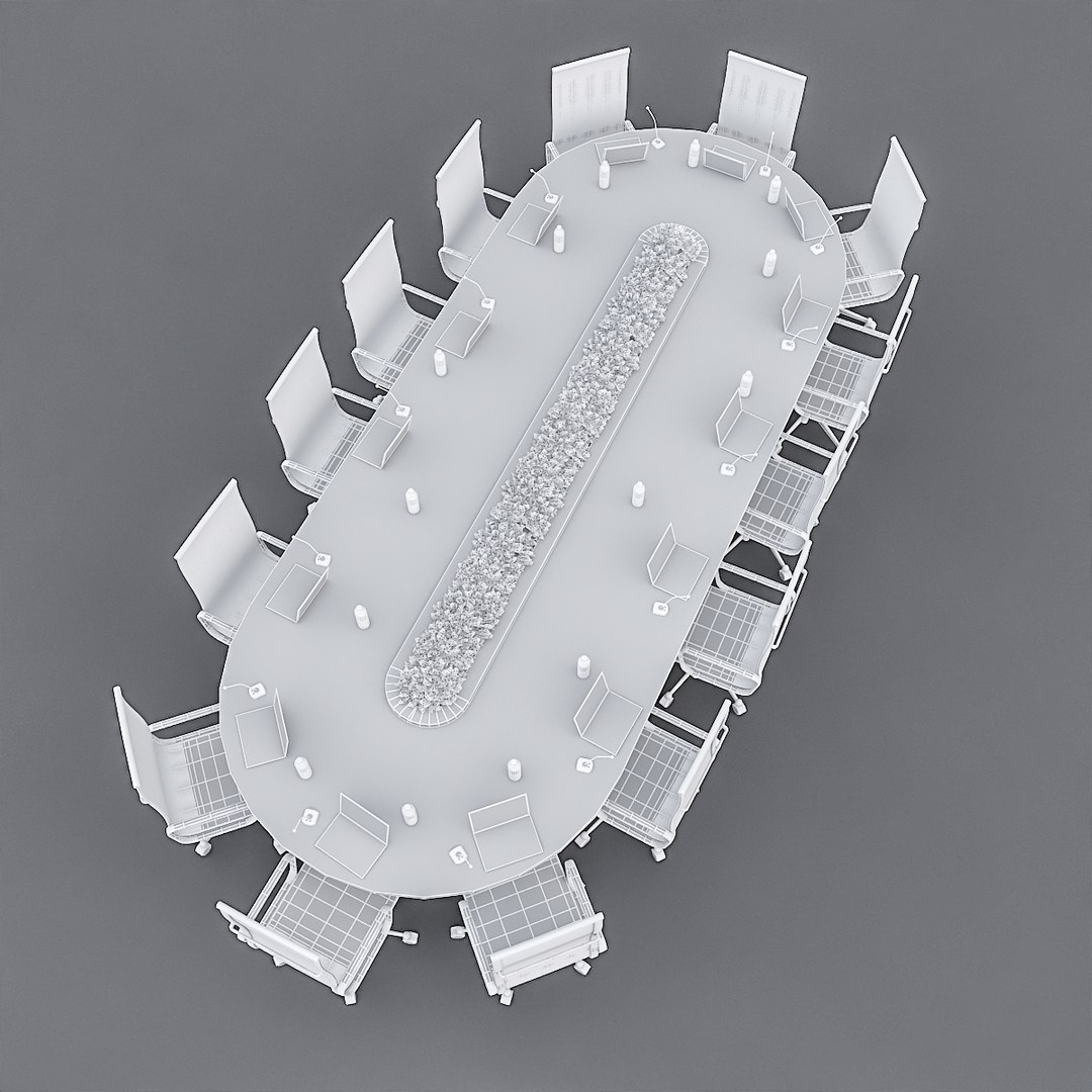 Meeting Table 02 3D Model - TurboSquid 1548552