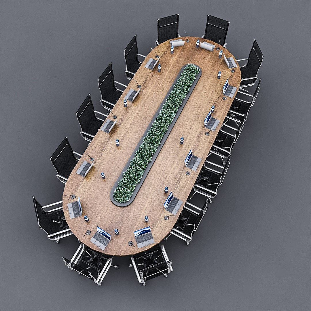 Meeting Table 02 3D Model - TurboSquid 1548552