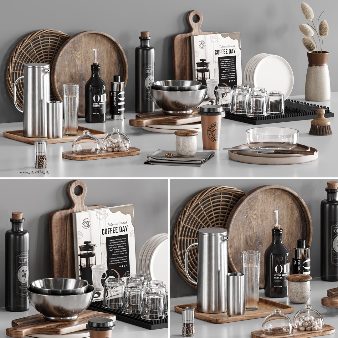 10 Kitchen Accessories Collection Vol6 3D - TurboSquid 2233127