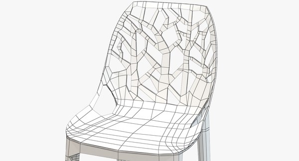 3d tree plastic transparent chair