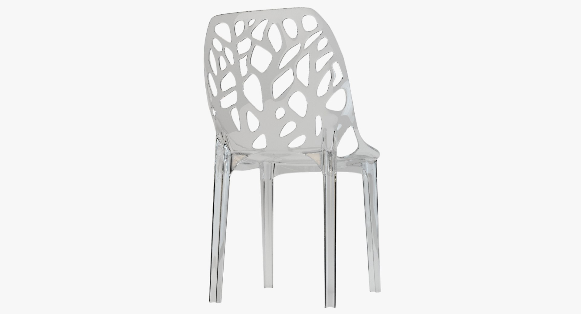 3d Tree Plastic Transparent Chair