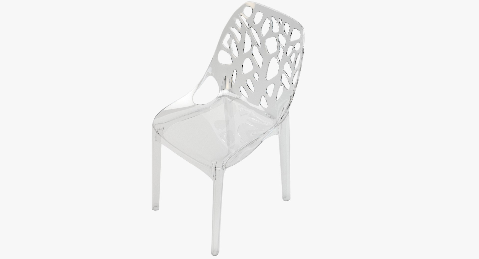 3d Tree Plastic Transparent Chair