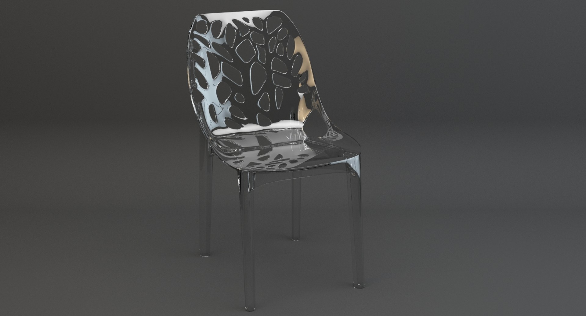 3d Tree Plastic Transparent Chair