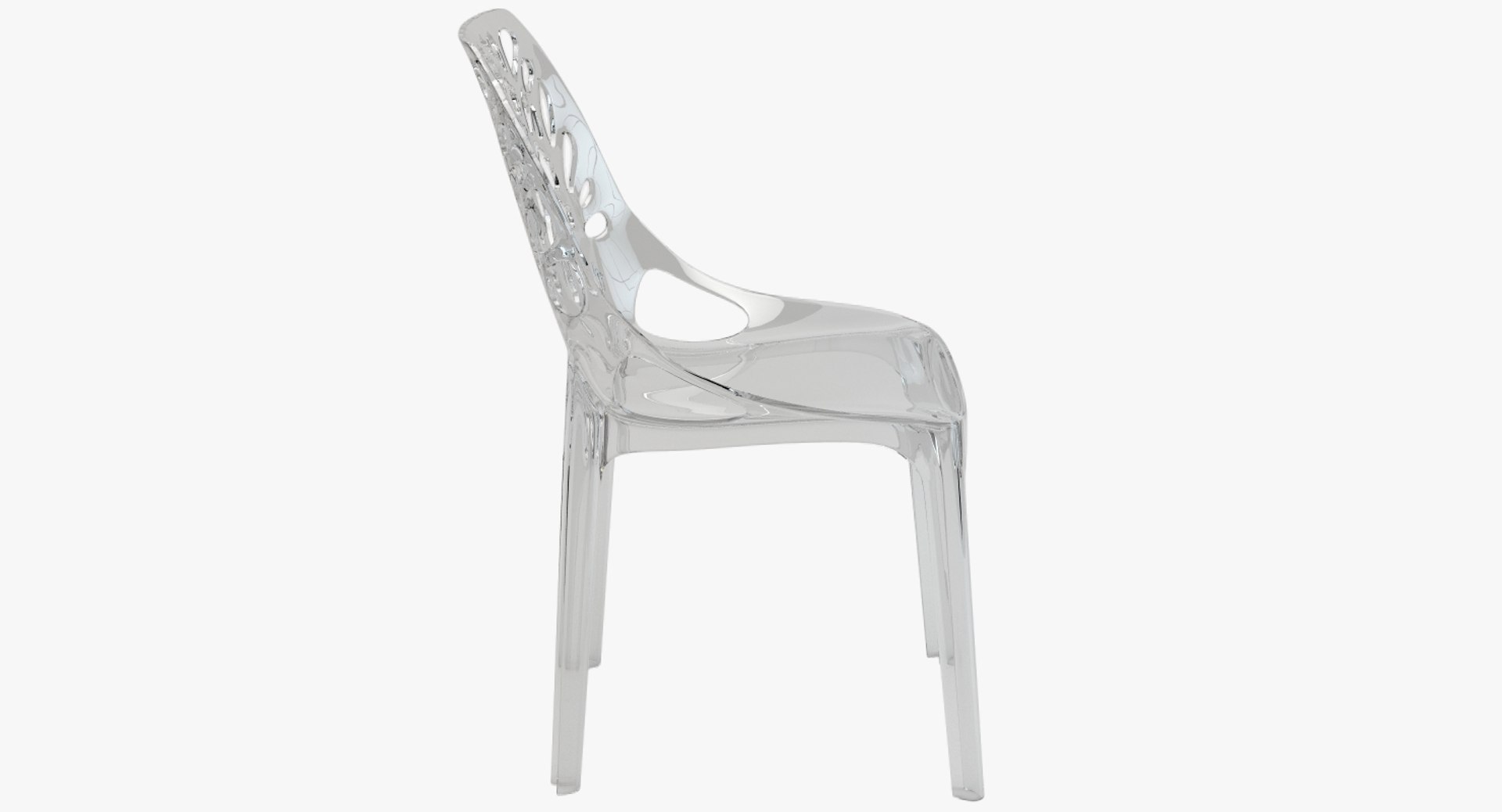 3d Tree Plastic Transparent Chair