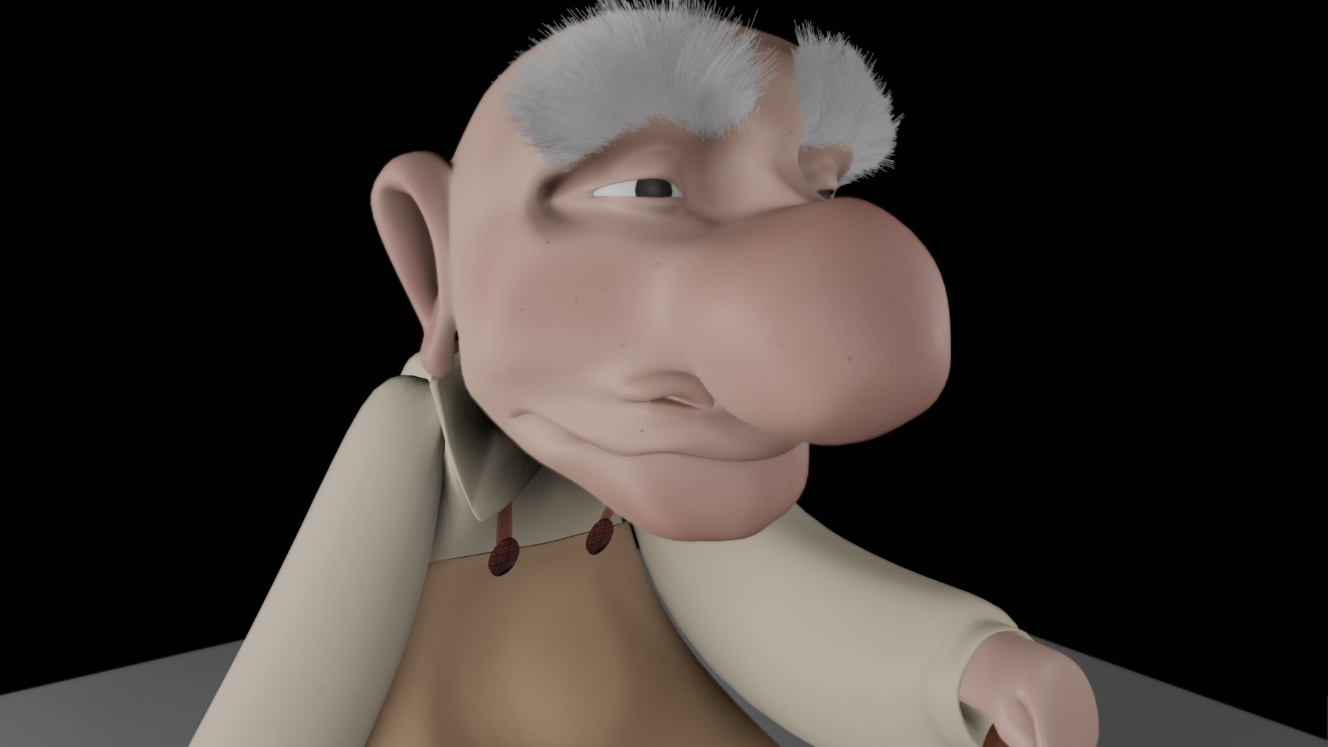 Cartoon Old Man 3D Model - TurboSquid 1527790