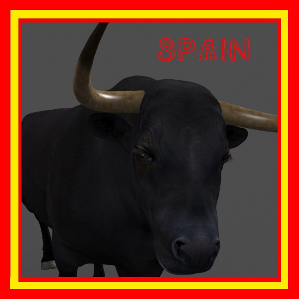 3d spanish bull