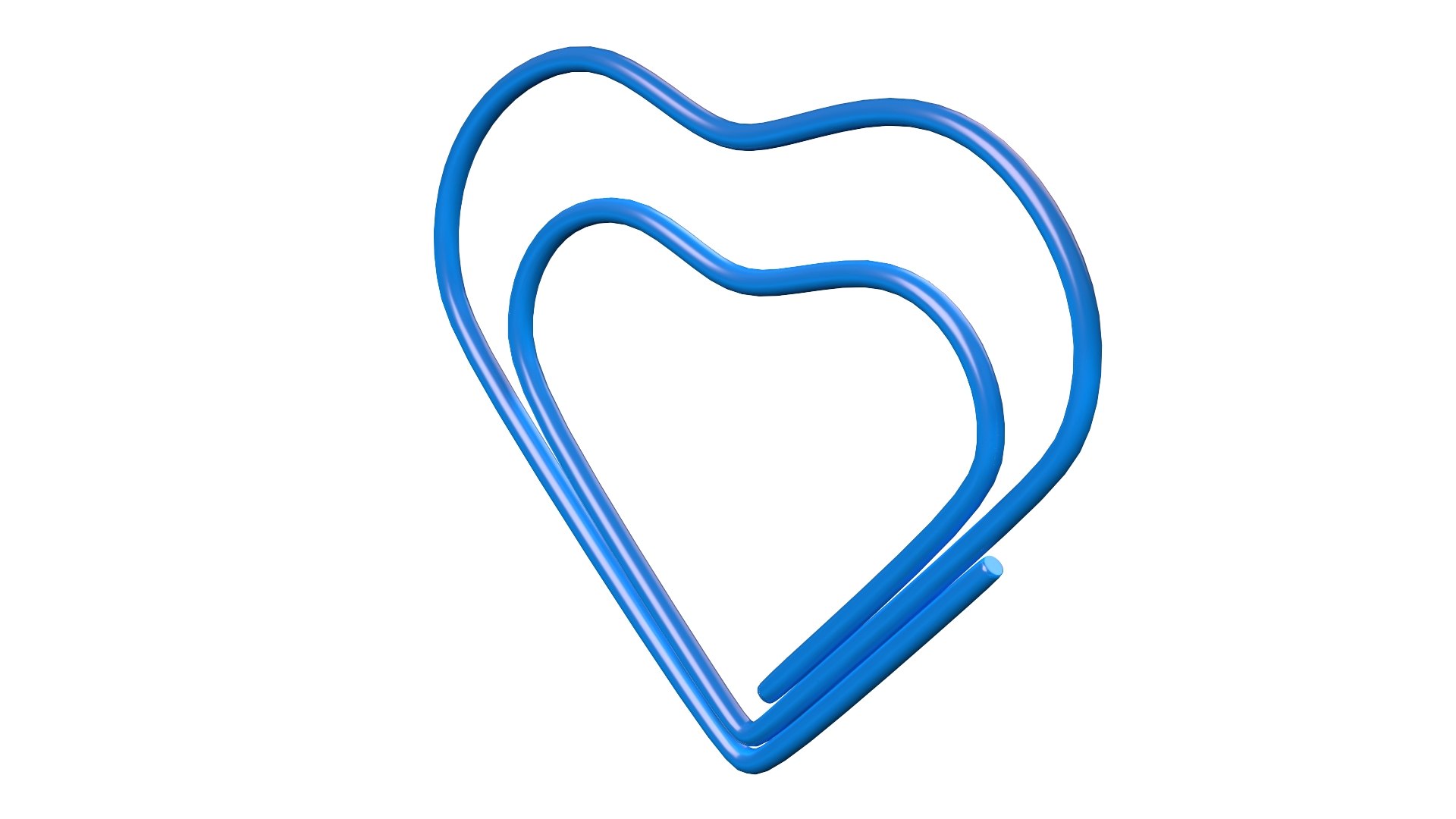 Heart Shaped Paper Clip Model - TurboSquid 2193869