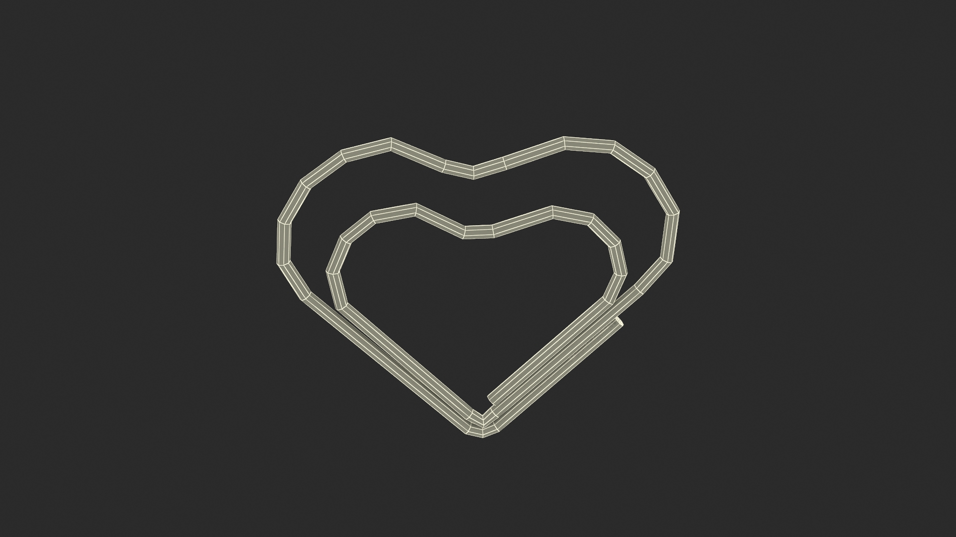 Heart Shaped Paper Clip Model - TurboSquid 2193869