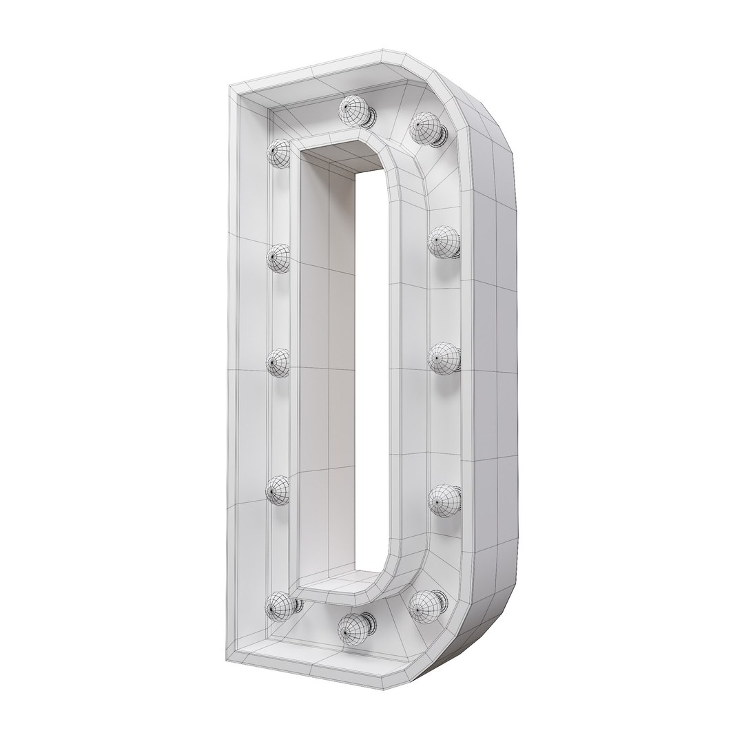 3D Marquee Letter D Led Wooden Glow Sign Model - TurboSquid 1974368