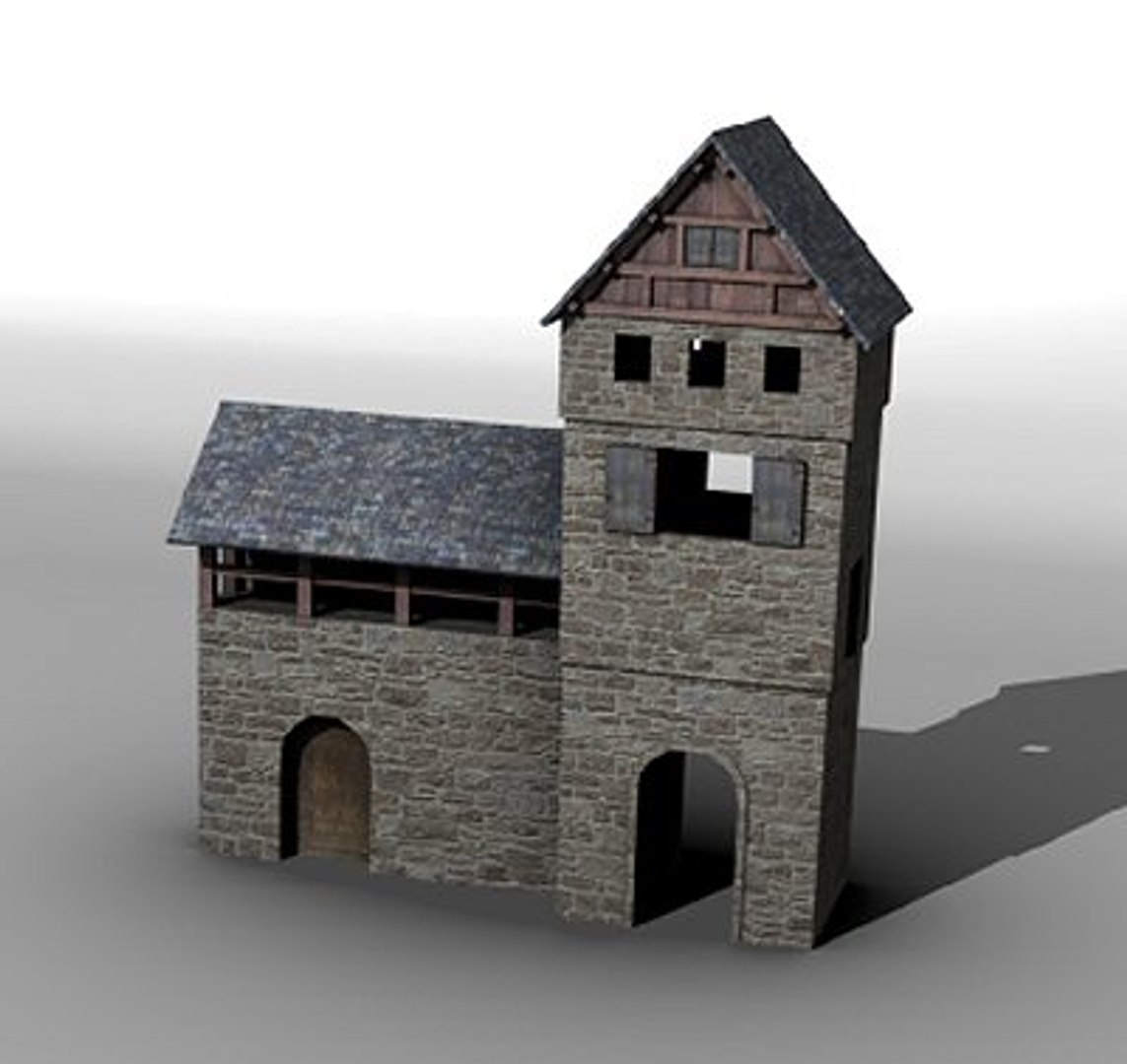 3d medieval tower model