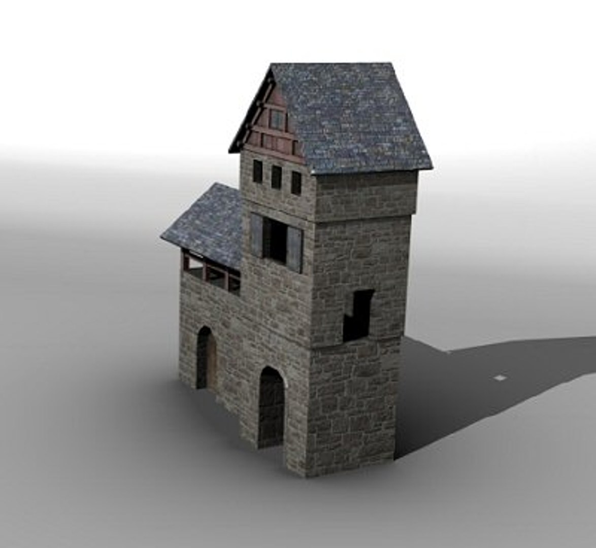 3d medieval tower model